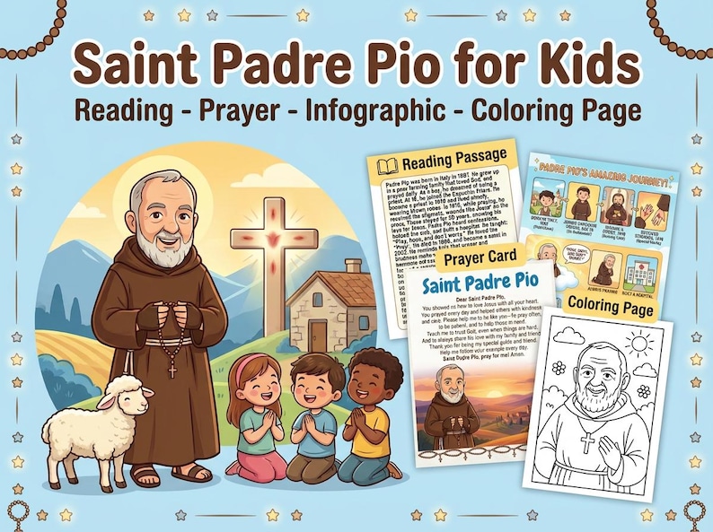 Saint Padre Pio Kids Prayer Guide Religious Education Catholic Kids ...