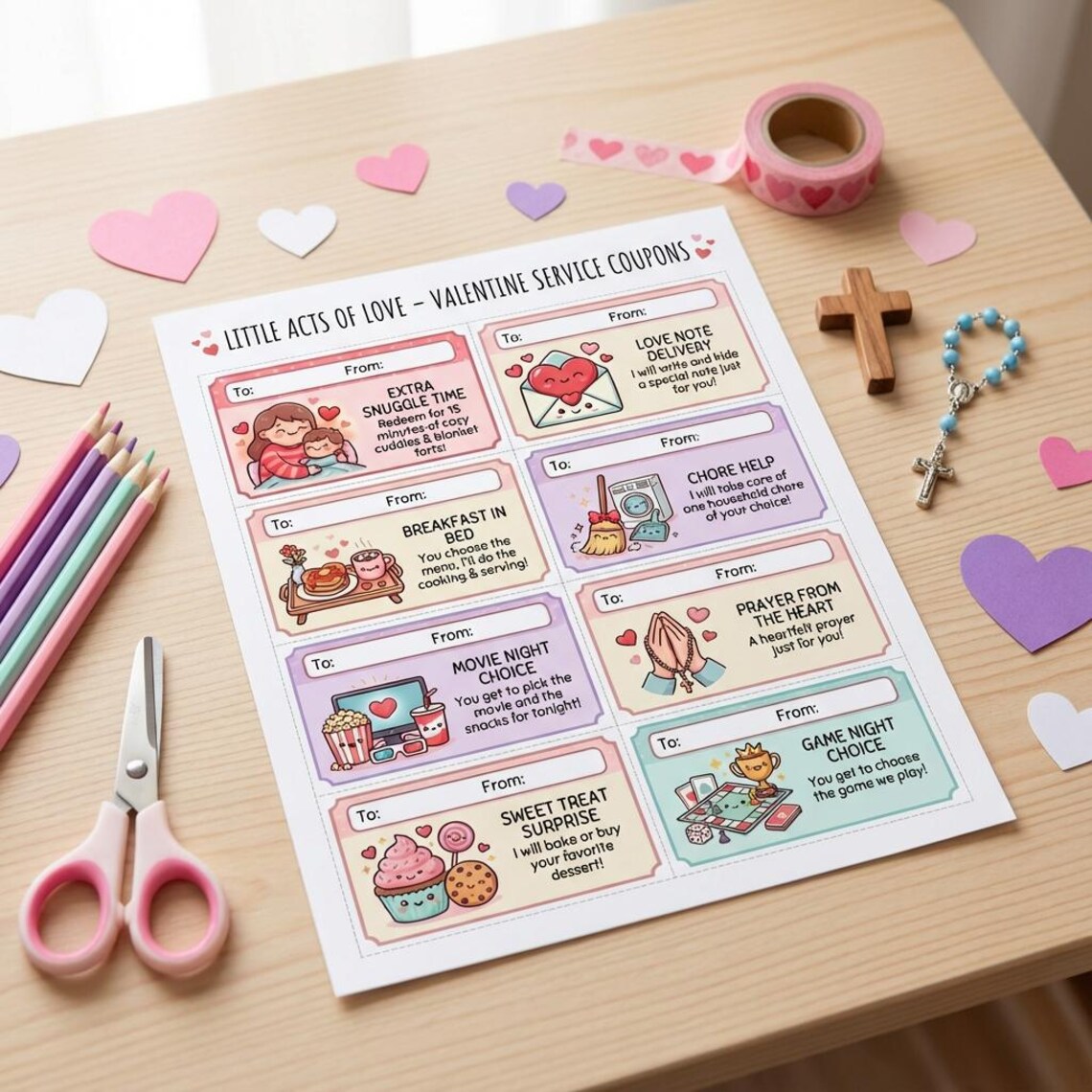 Acts of Service Printable Valentine Coupons, Christian Acts of Kindness ...