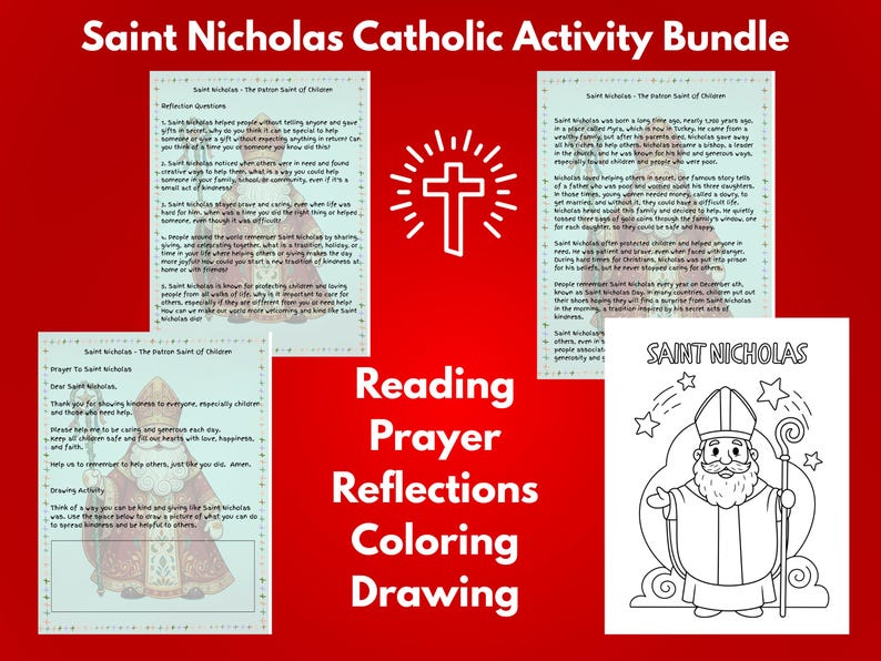 Saint Nicholas Catholic Christmas Sunday School Craft | Catholic Kids ...