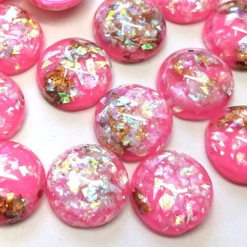 10 Pcs Resin Embellishment Cabochons Green and Gold Metal - Etsy