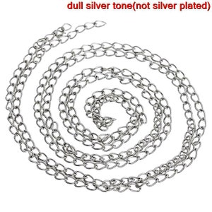 3M (9.9ft) - 304 Stainless Steel Extension Chain - 5.5x3.5mm Links - 5 ...