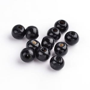 200 Pcs Black Wooden Wood Round Spacer Beads 8mm - Etsy