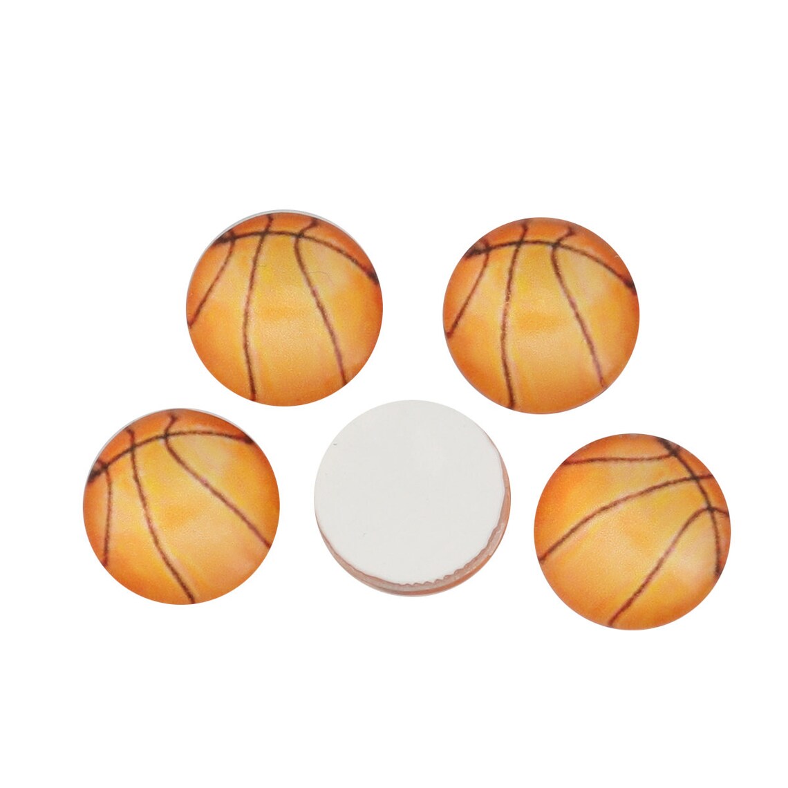 10 Pcs Circle Basketball Ball Sports Glass Round Dome Seals | Etsy