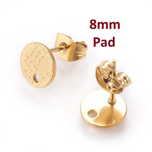 10 Pcs. 5 Pairs 304 Stainless Steel Golden Earring - Etsy