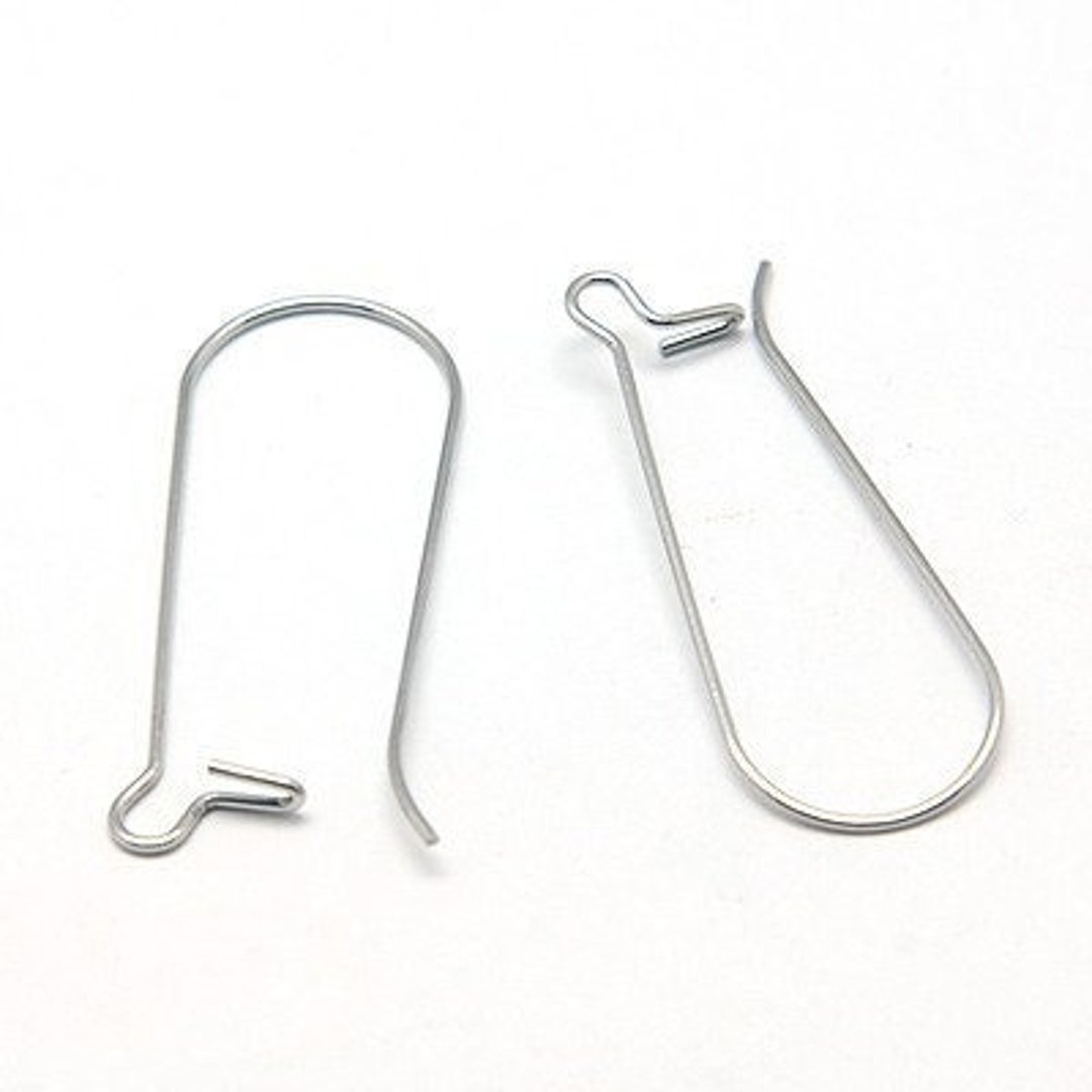 100 Pcs. 304 Stainless Steel Kidney Earwire Earring Hooks - 33mm X 13mm ...