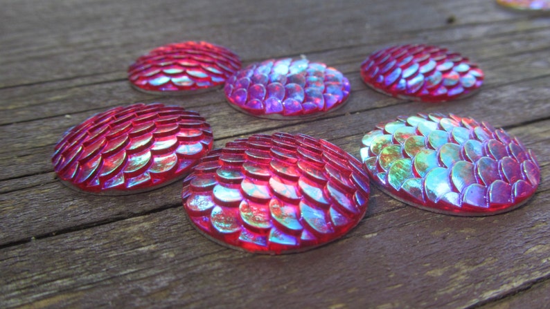 5 Pcs Mermaid Fish Scales Resin Carved Embellishment Cabochons - Etsy