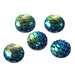 10 Pcs Mermaid Fish Scales Resin Carved Embellishment Cabochons Blue AB ...