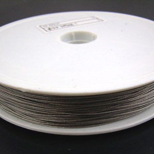 1 Roll - 70M - Antique Silver Grey Gray Tiger Tail Cord - 0.3mm - Steel ...