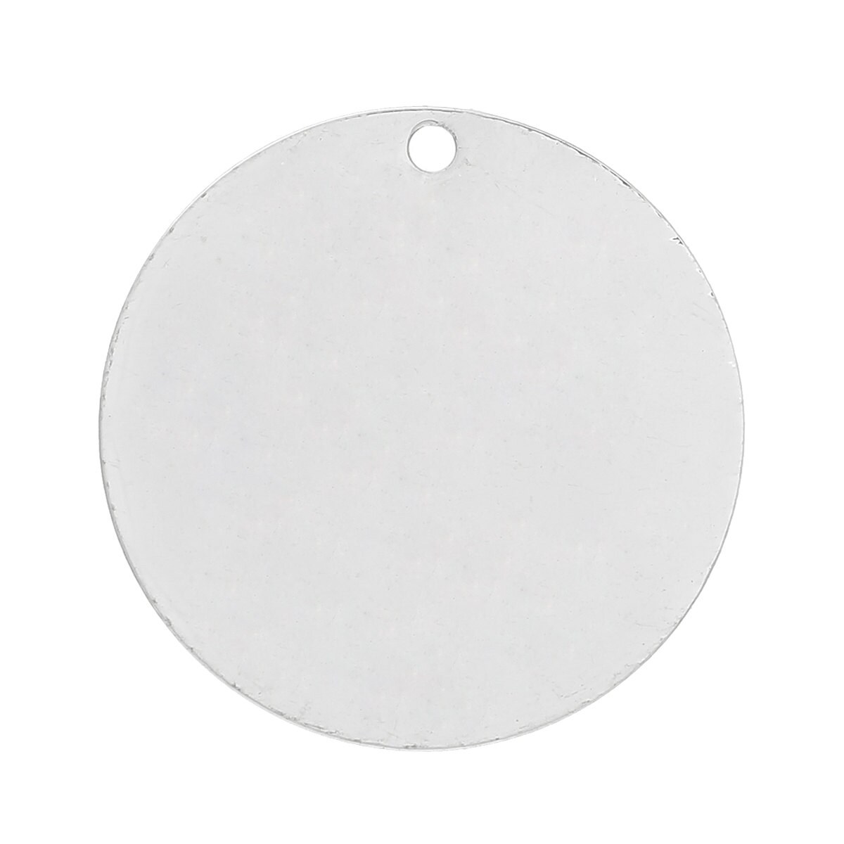 10 Pcs. Silver Plated Circle Round Stamping Tags 25mm 1 - Etsy
