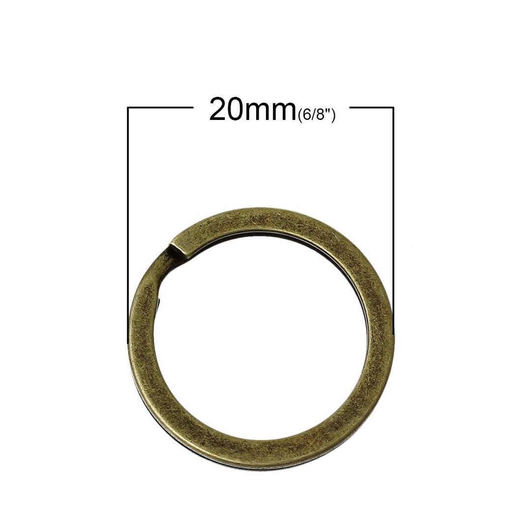 10 Pcs. Antique Bronze Split Rings Key Rings 20mm 0.79 Inch - Etsy