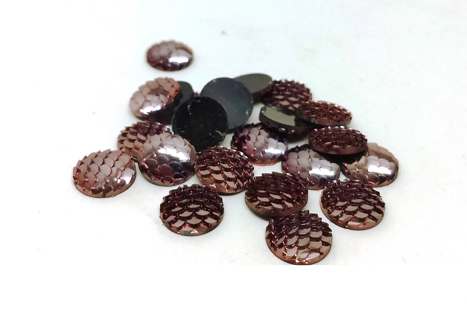 10 Pcs Mermaid Fish Scales Resin Carved Embellishment | Etsy