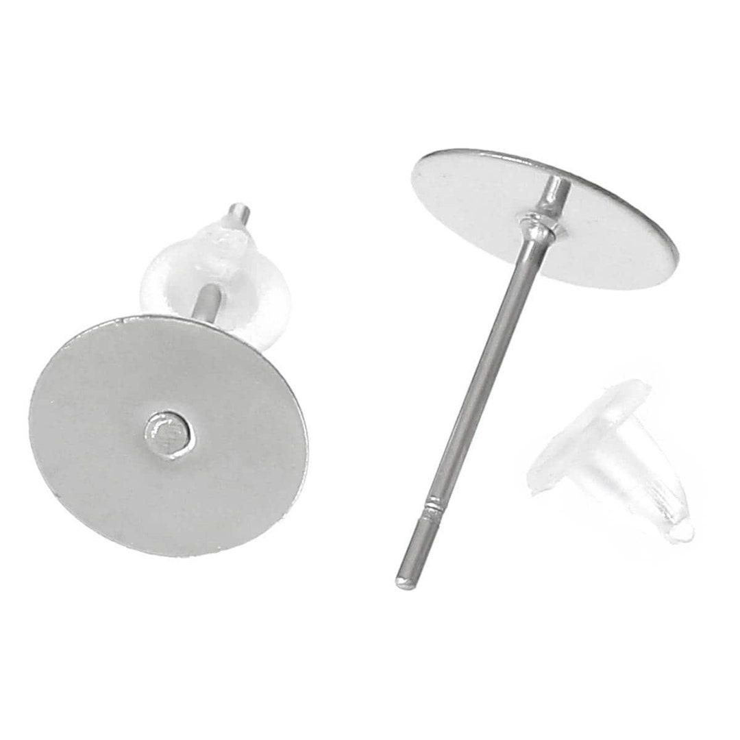 100 Pcs. 50 Pairs 304 Stainless Steel Earring Posts/bases/studs ...