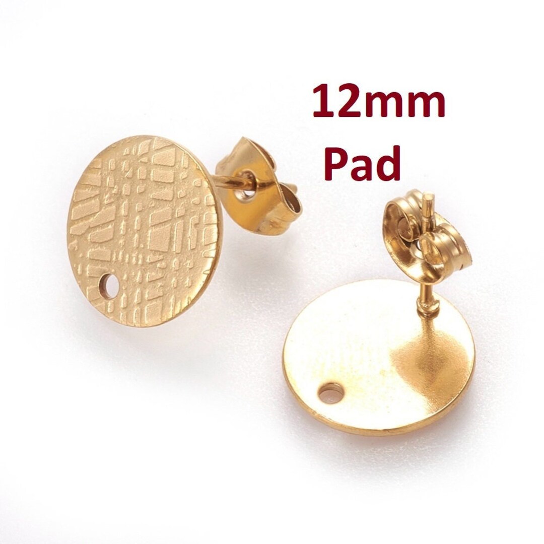 10 Pcs. 5 Pairs 304 Stainless Steel Golden Earring Posts/bases/studs ...