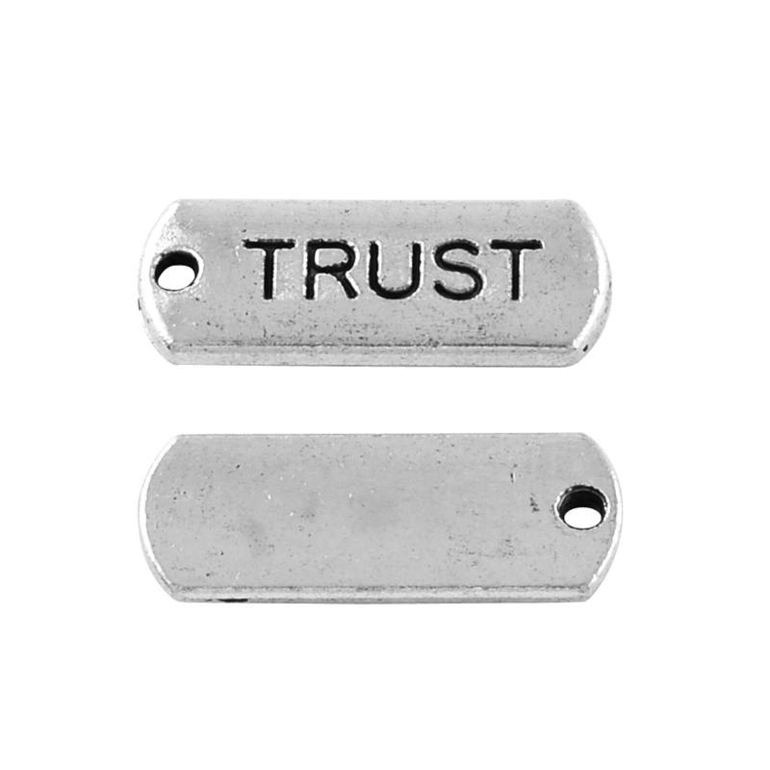 30 Pcs. Antique Silver trust Rectangle Charms | Etsy