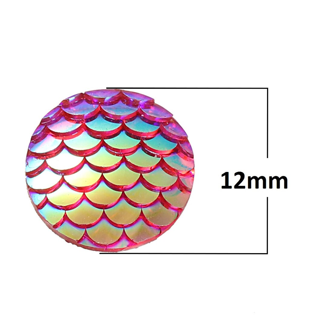 10 Pcs Mermaid Fish Scales Resin Carved Embellishment - Etsy