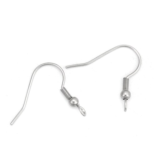 100 Pcs 304 Stainless Steel Earring Hooks With Loop Hole - Etsy