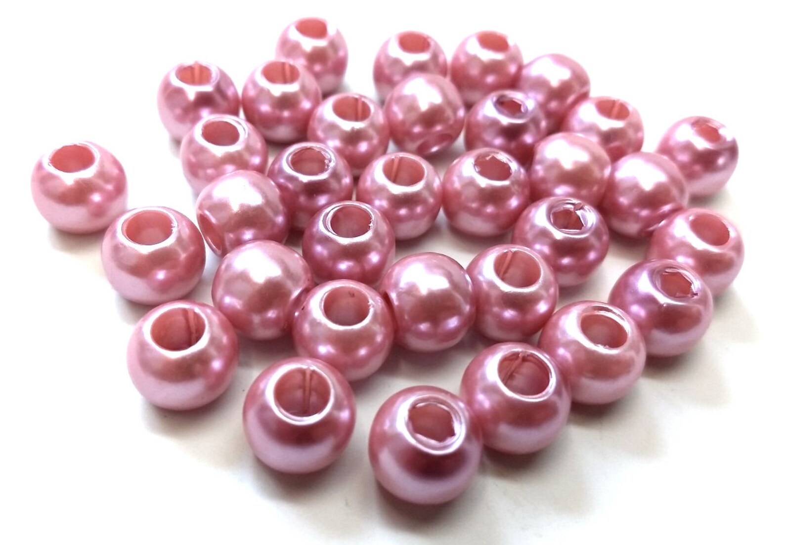 100 pcs Pink Blush Smooth ABS Plastic Ball Spacer Beads 12mm | Etsy