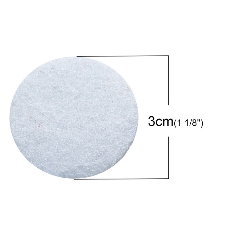10pcs. White Nonwoven Circle Felt Oil Diffuser Pads 30mm - Etsy
