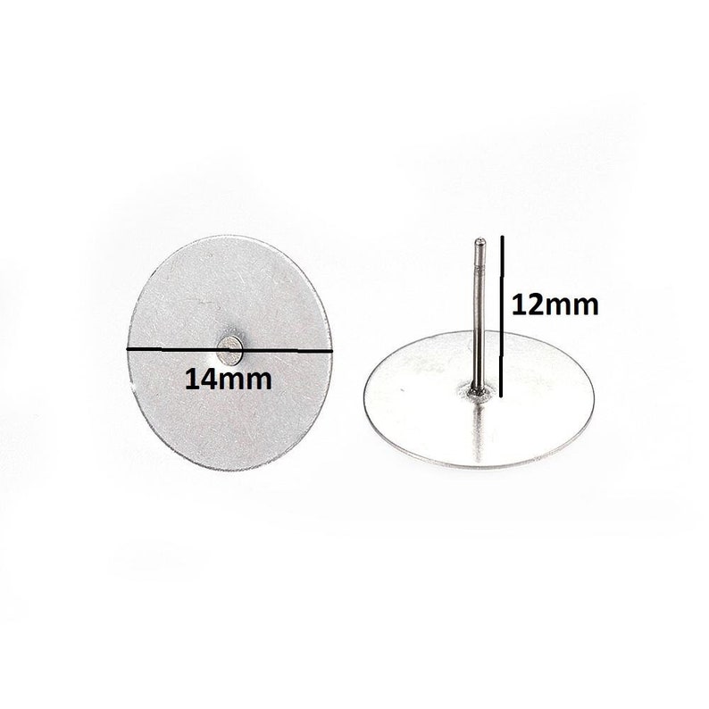 50 Pcs. (25 Pairs) 304 Stainless Steel Earring Posts/bases/studs ...