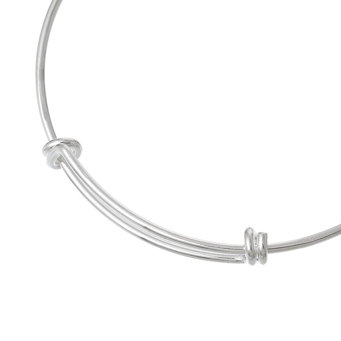 1pc. Silver Plated Bangle Adjustable Slide on Bracelets 19cm - Etsy