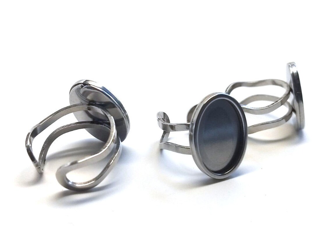 1 Pc. 316 Stainless Steel Cabochon Setting Bezel RING Bases - Etsy