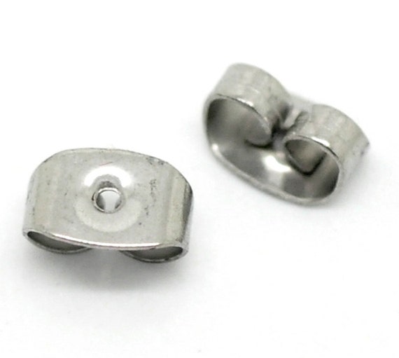 100 Pcs 50 Pairs Stainless Steel Earring Stoppers 6mm X | Etsy
