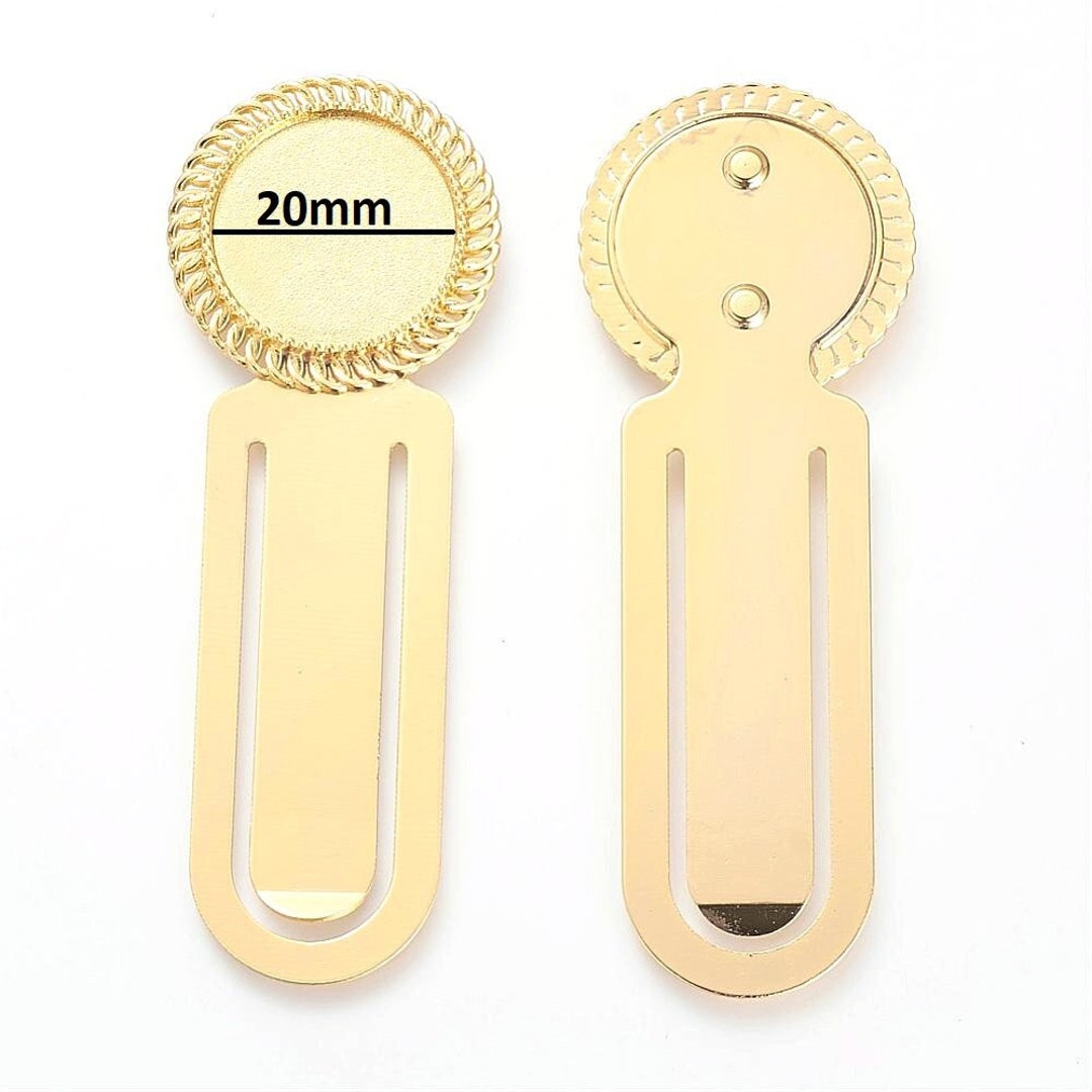 5 Pcs. Golden Bookmarks With Bezel Great to Use With 20mm - Etsy