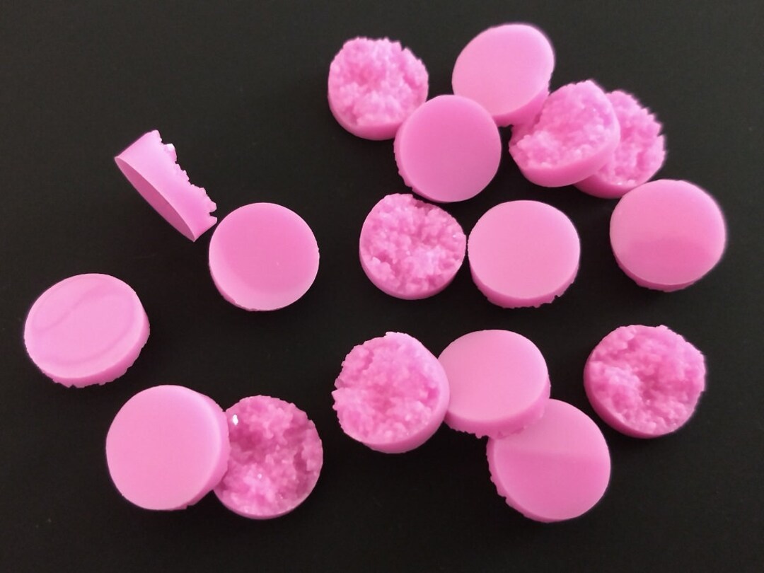 10 Pcs Druzy Resin Embellishment Cabochons Bubble Gum Pink - 12mm ...