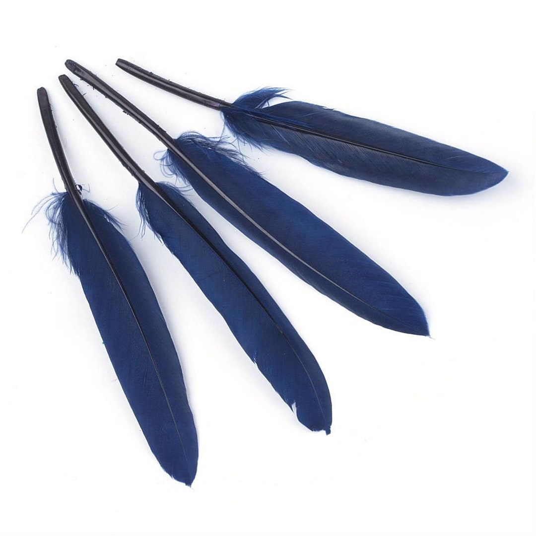 10 Pcs Dark Blue Dangle Charms Pendants - Feather - 100mm (3.93") to ...