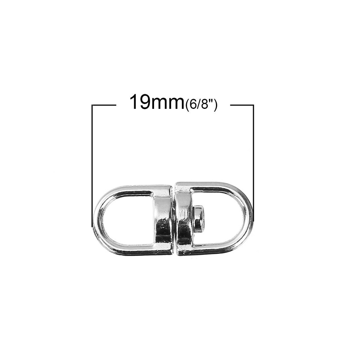 20 Pcs. Silver Tone Oval Swivel Connectors Clasps for Key - Etsy
