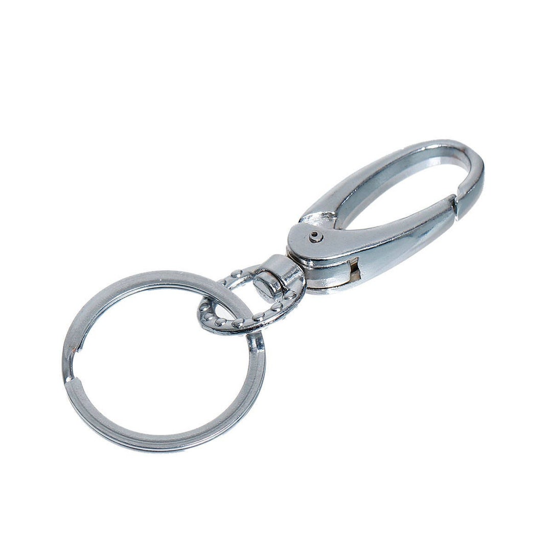 10 Pcs. Silver Tone Oval Swivel Clasp and Key Ring 75mm 2.95 Inch Claw ...
