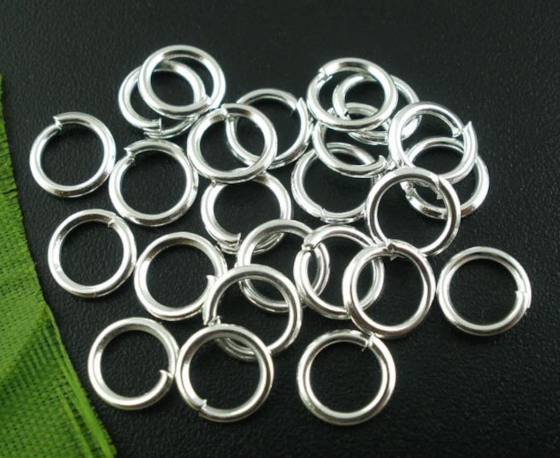100 Pcs Silver Plated Open Jump Rings 7mm 18 Gauge - Etsy