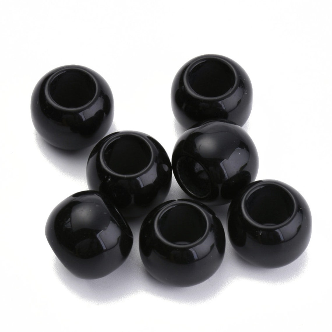 100 Pcs Black Smooth Acrylic Ball Spacer Beads 12mm Large - Etsy