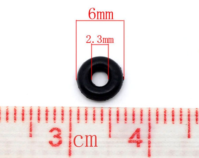 500pcs. Black Rubber Silicone Ring Clip Bead Stoppers 6mm - Etsy