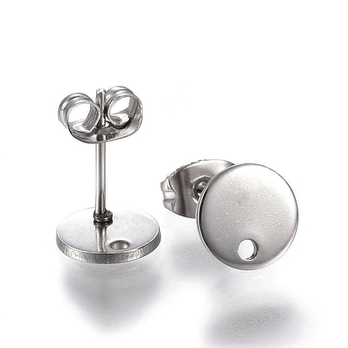 10 Pcs. 5 Pairs 304 Stainless Steel Silver Tone Earring - Etsy