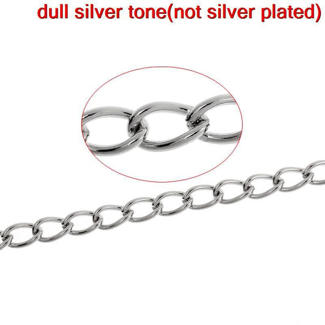 3M (9.9ft) - 304 Stainless Steel Extension Chain - 5.5x3.5mm Links - 5 ...