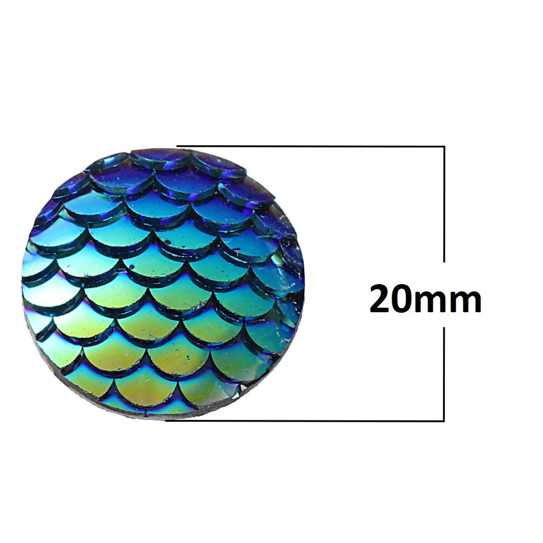 10 Pcs Mermaid Fish Scales Resin Carved Embellishment - Etsy