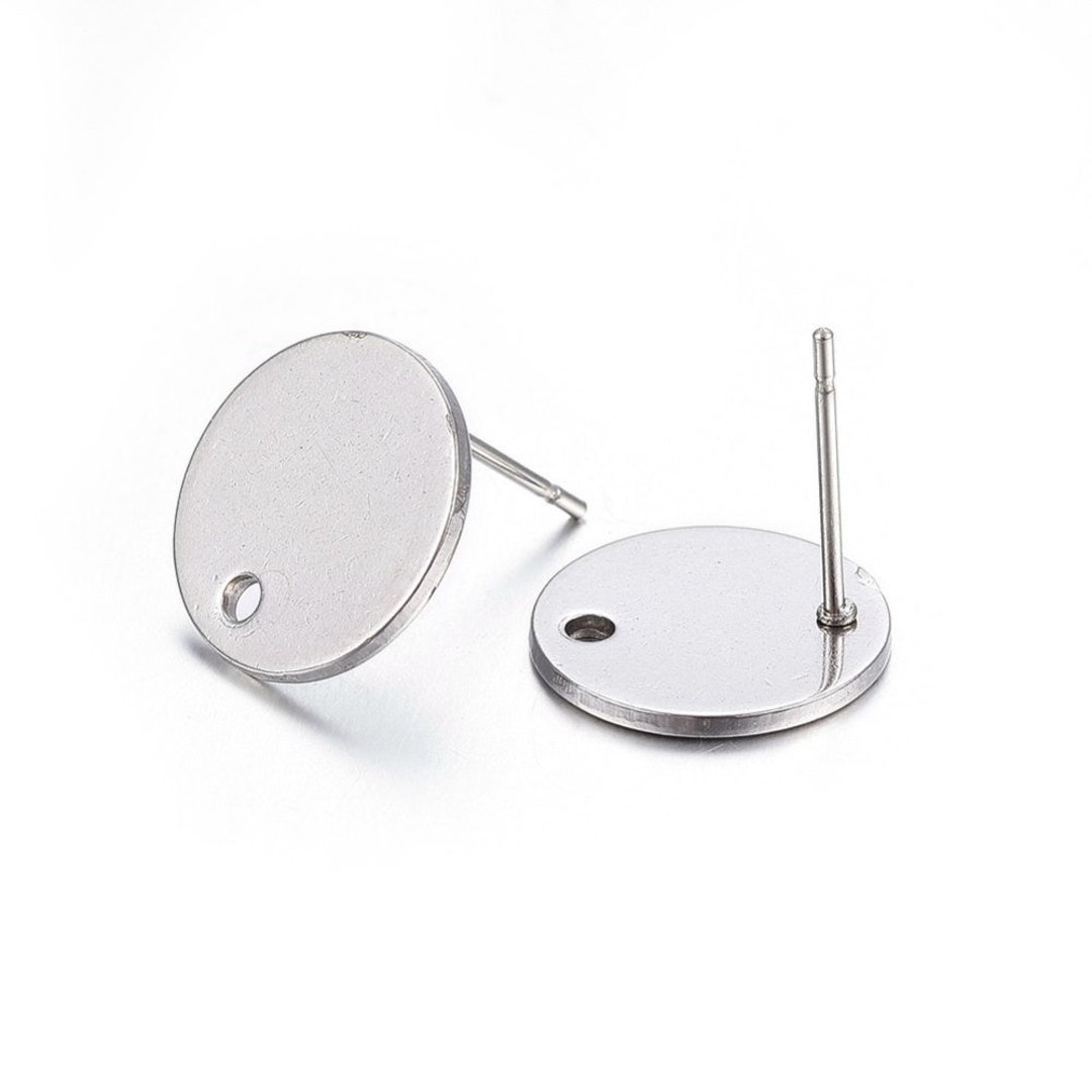 10 Pcs. 5 Pairs 304 Stainless Steel Silver Tone Earring - Etsy