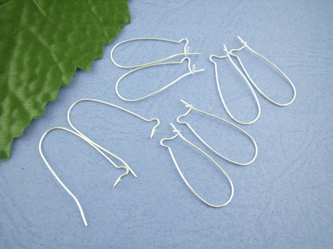 200 Pcs 100 Pairs Silver Plated Kidney Earwire Earring Hooks - Etsy