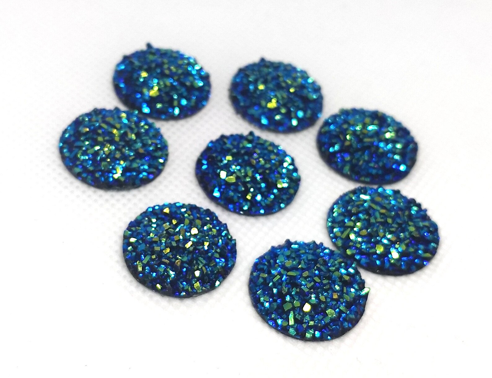 10 Pcs Druzy Resin Embellishment Cabochons Blue Multicolor - Etsy