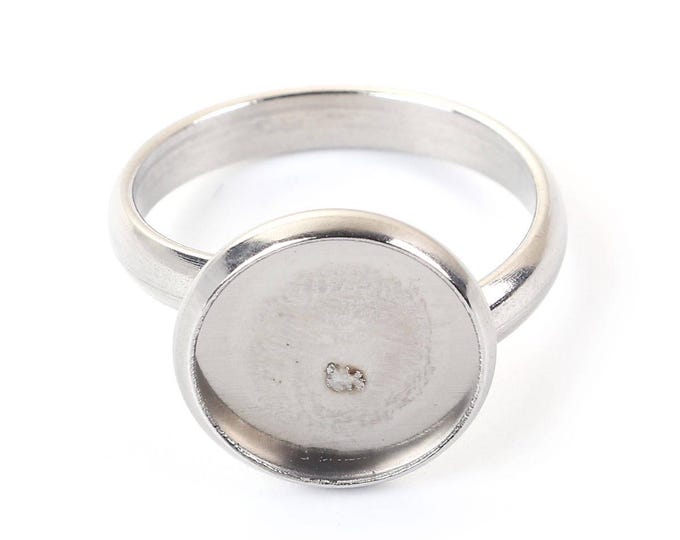 1 Pc. 304 Stainless Steel Cabochon Setting Bezel RING Bases - Ring Size ...