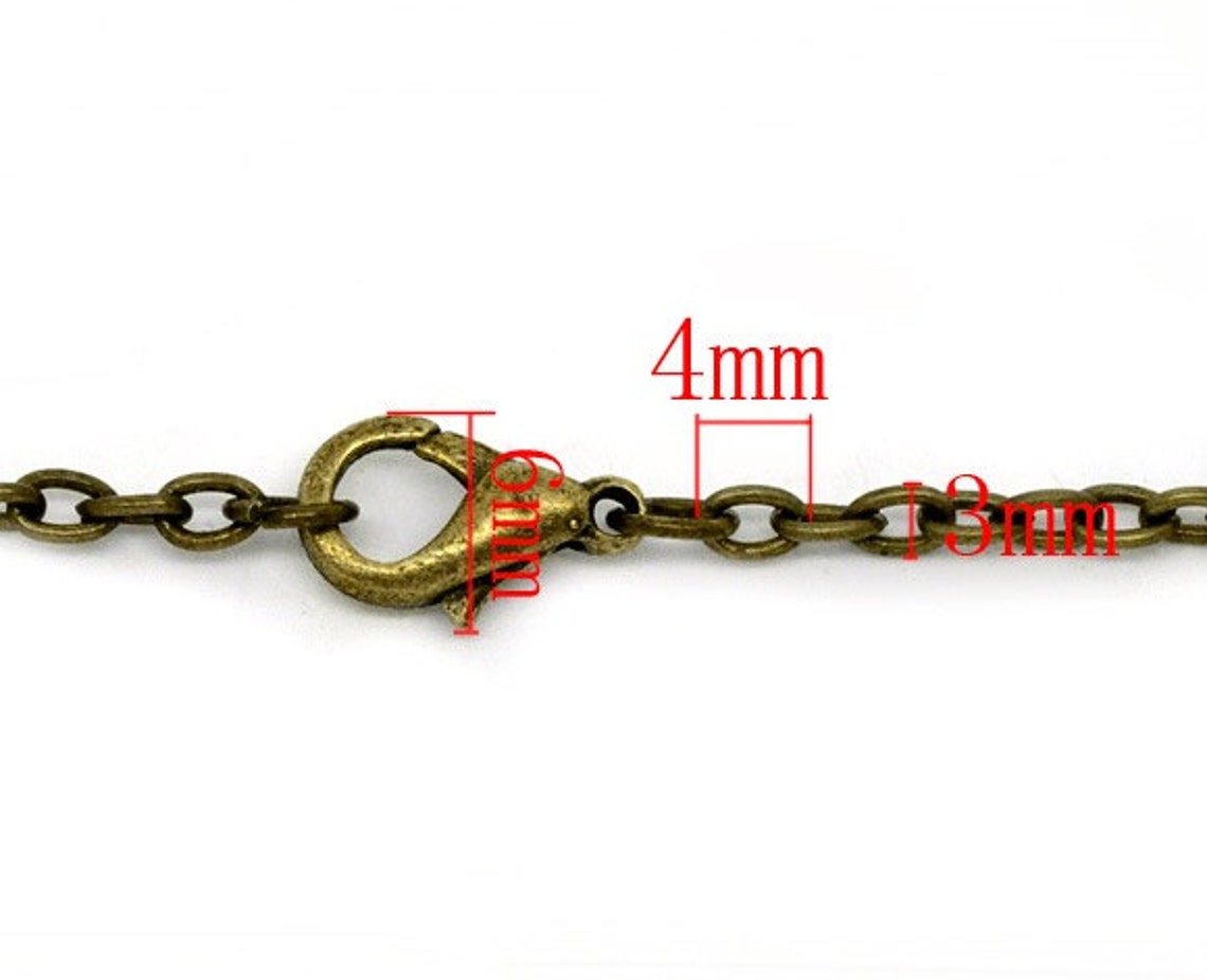 12 pcs. Antique Bronze Chain Link Necklaces 18 4mm x | Etsy