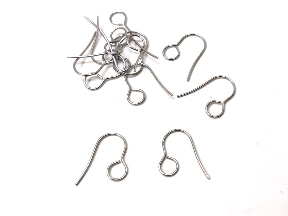 100 Pcs 304 Stainless Steel Earring Hooks With Loop Hole - Etsy