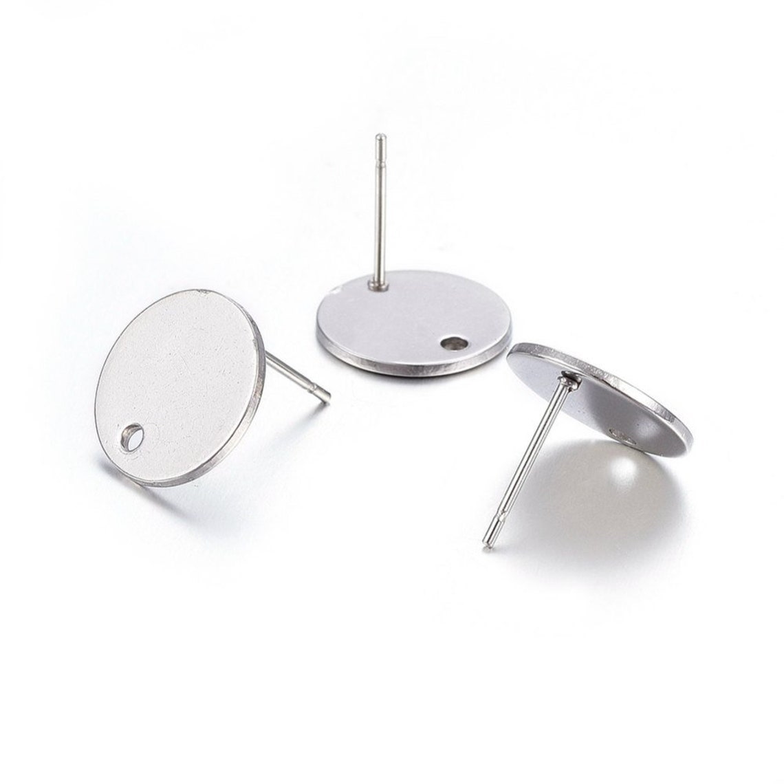 10 Pcs. 5 Pairs 304 Stainless Steel Silver Tone Earring - Etsy