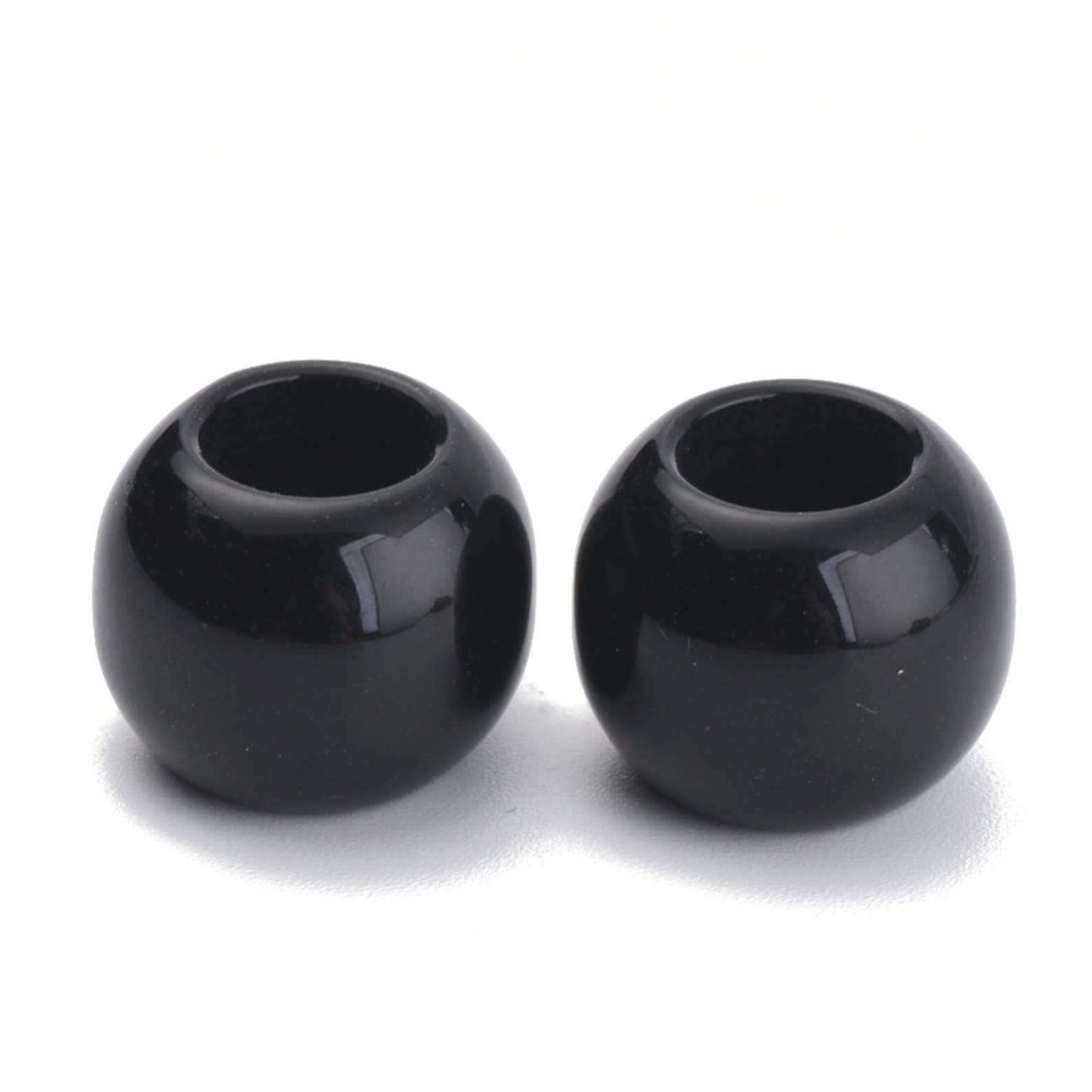 100 Pcs Black Smooth Acrylic Ball Spacer Beads 12mm Large - Etsy