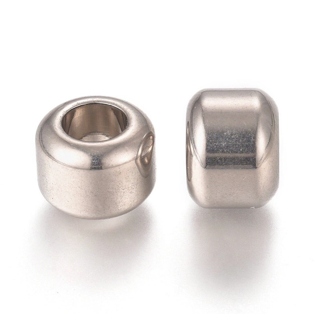 10 Pcs 201 Stainless Steel Metal Smooth Drum Column Spacer - Etsy