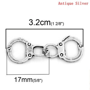 30pcs. Antique Silver Hand Cuffs Charms Pendants - 17x12mm - Etsy