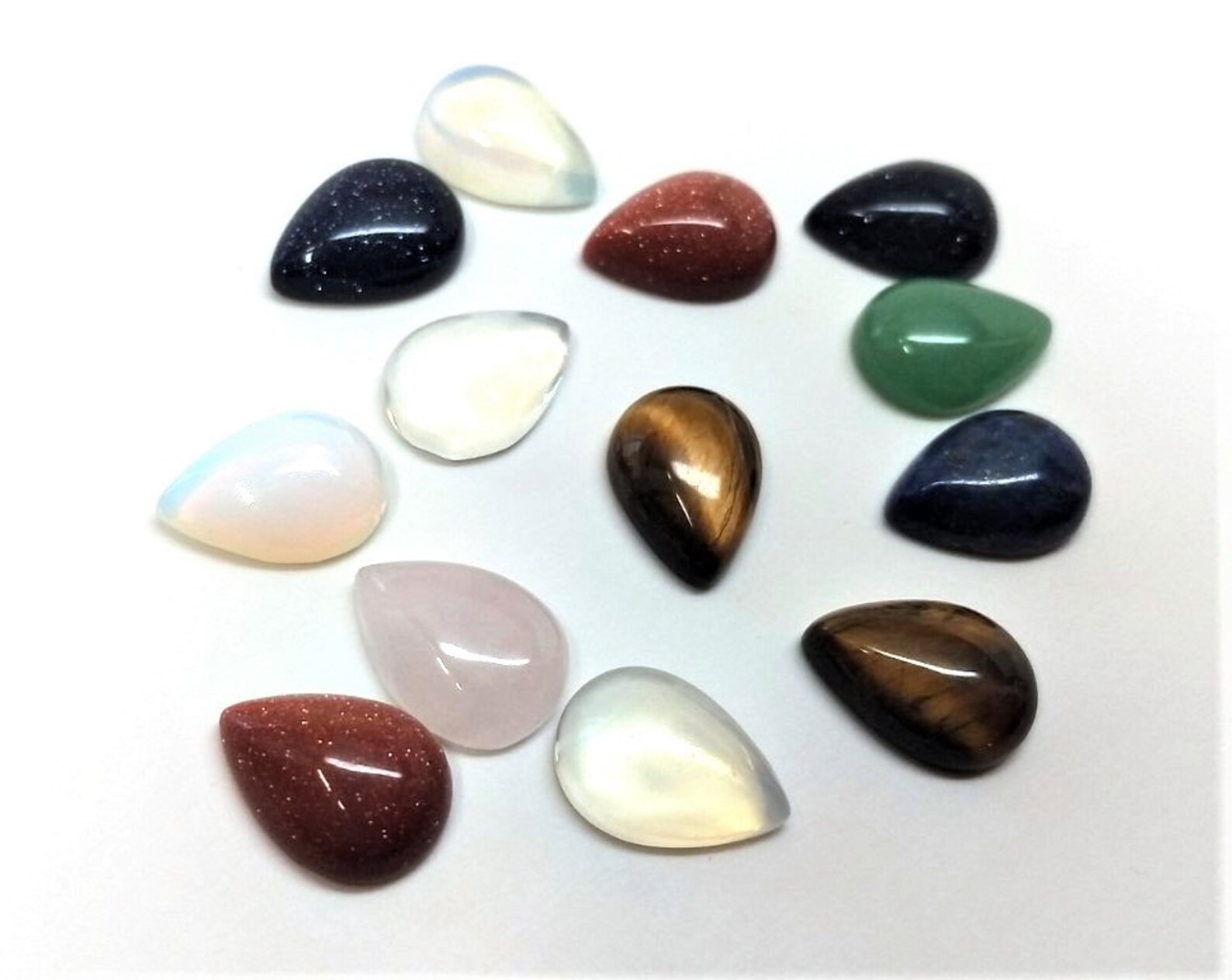 10 Pcs Assortment of Stone Embellishment Cabochons 14x10mm - Etsy
