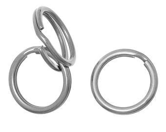 10 Pcs. 304 Stainless Steel Split Rings Key Rings 25mm 1 Inch ...