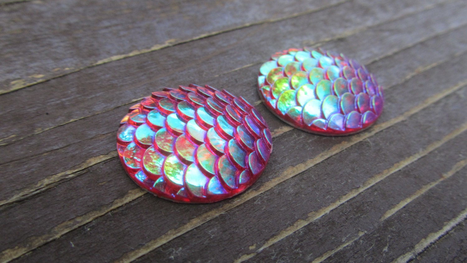 5 Pcs Mermaid Fish Scales Resin Carved Embellishment Cabochons | Etsy